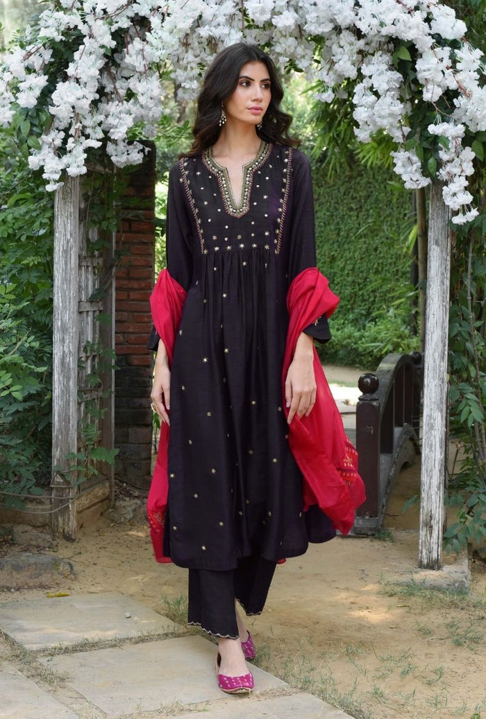 Purple Heer Sitara Set