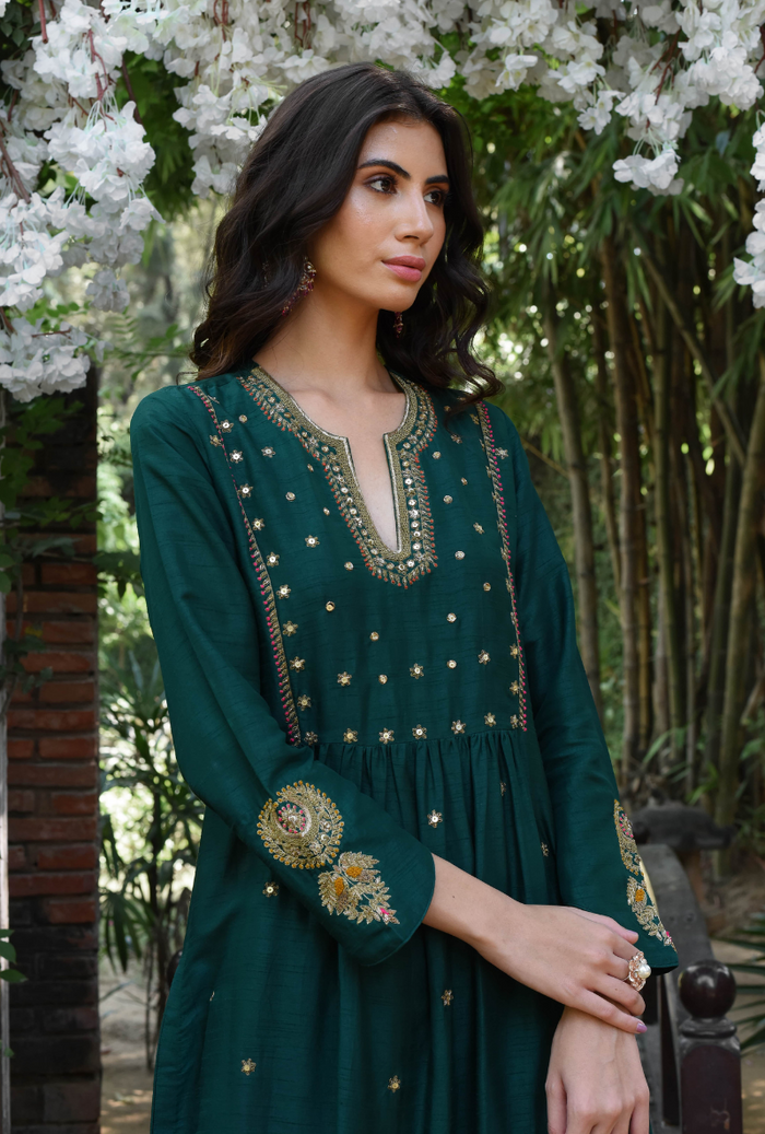 Bottle Green Heer Sitara Set
