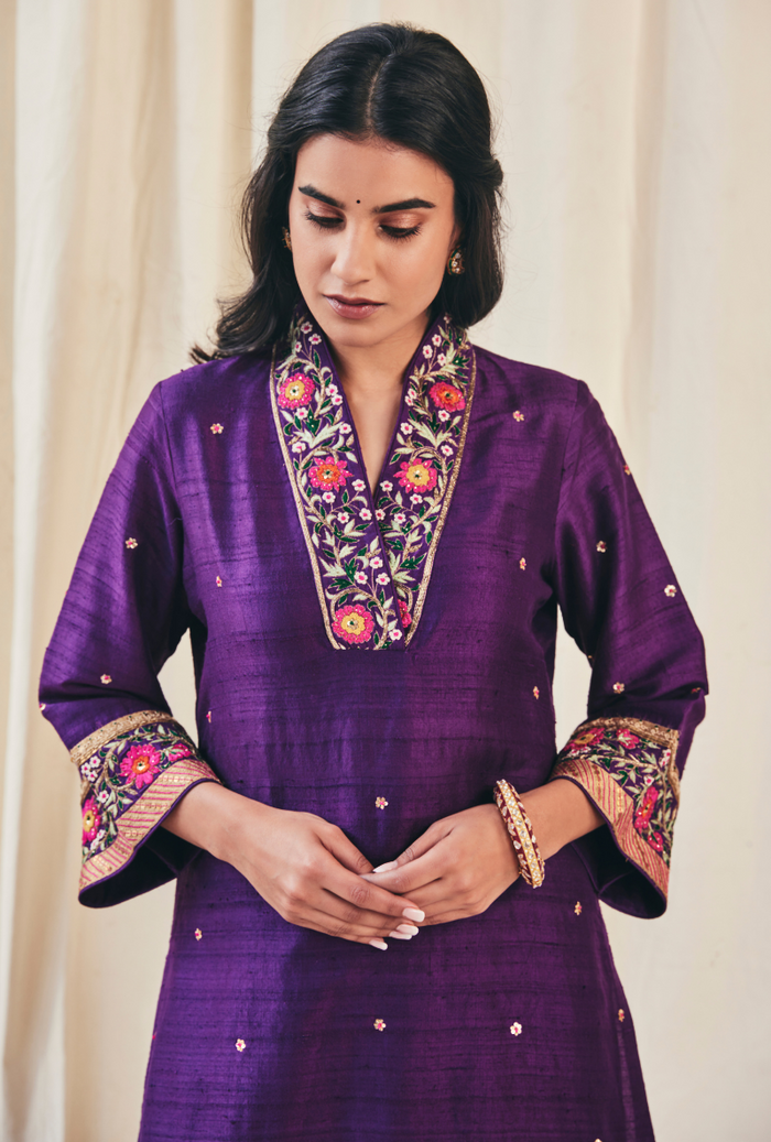 Light Royal Purple Meera Kurta