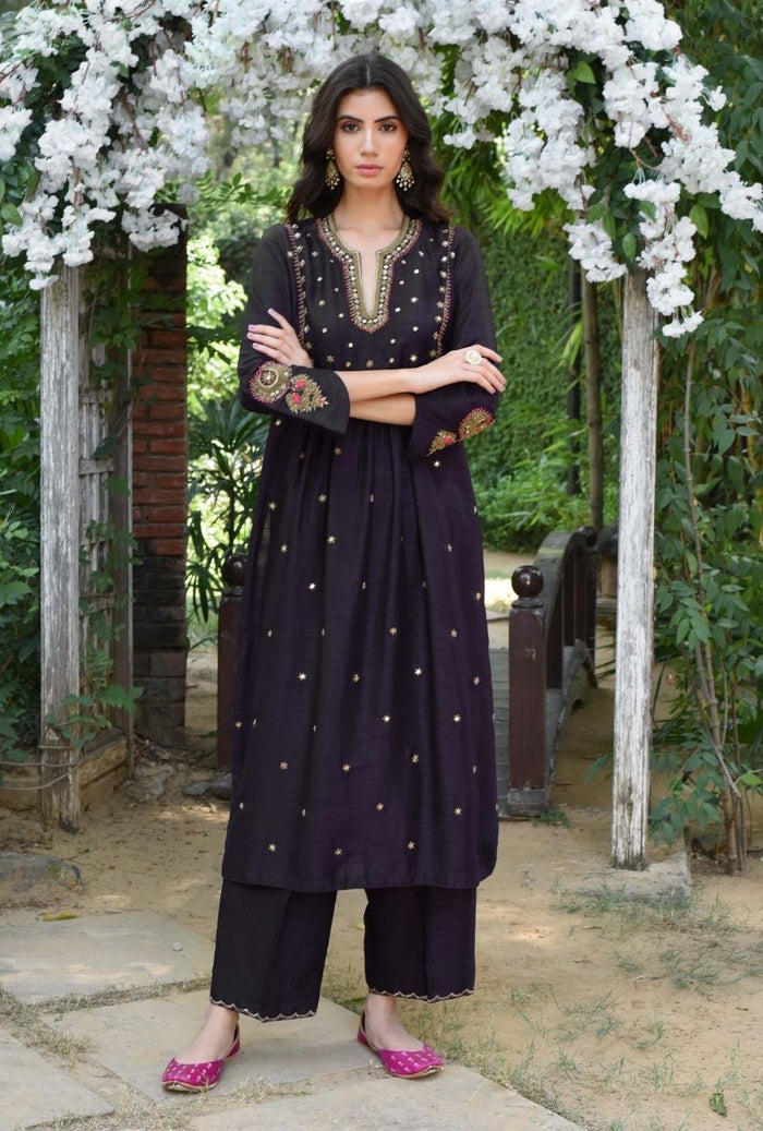 Purple Heer Sitara Set