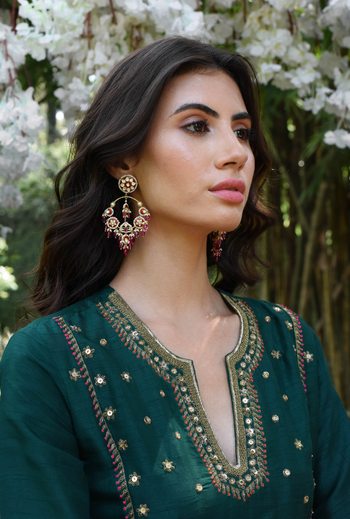 Bottle Green Heer Sitara Set