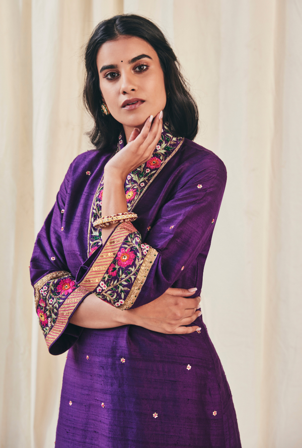 Light Royal Purple Meera Kurta
