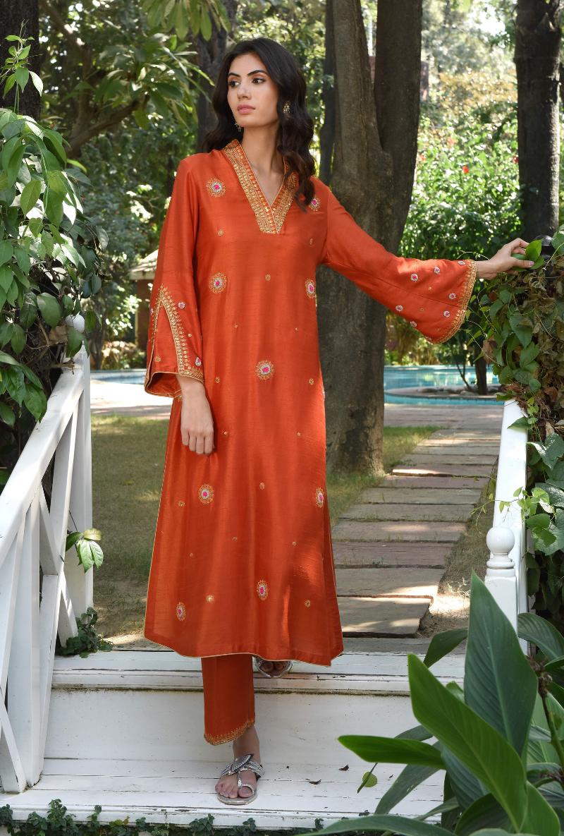 Orange Single Mandala Butti Set