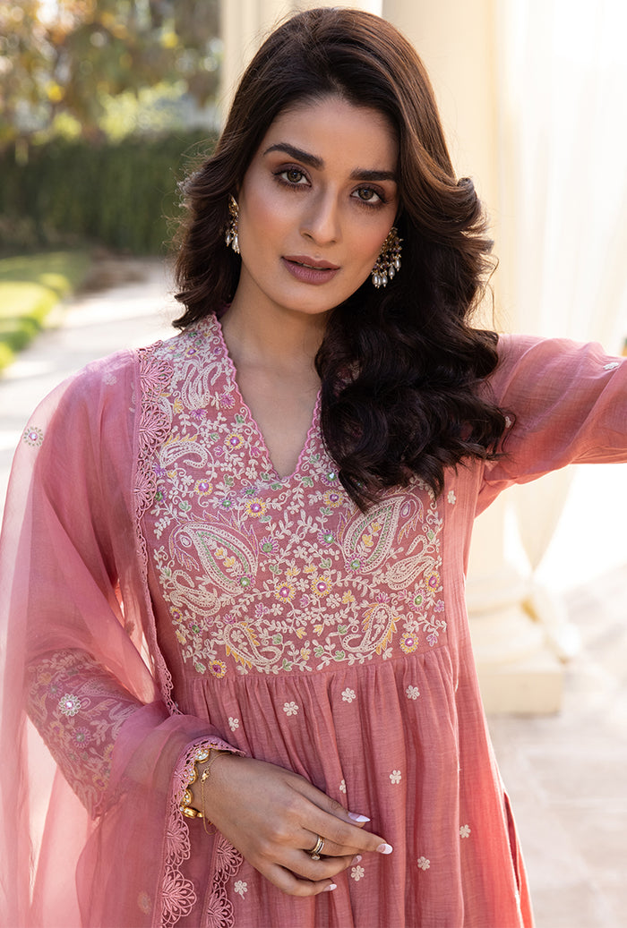 Pink Dori Paisley Aafreen Kurta Set
