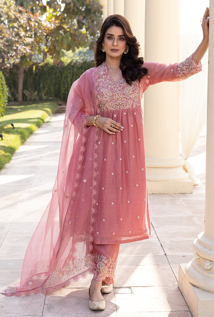 Pink Dori Paisley Aafreen Kurta Set